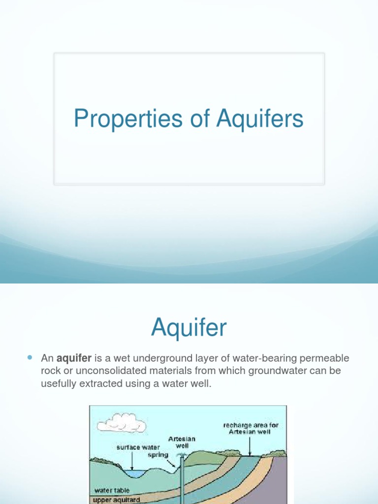 Aquifer Properties | PDF | Aquifer | Permeability (Earth Sciences)