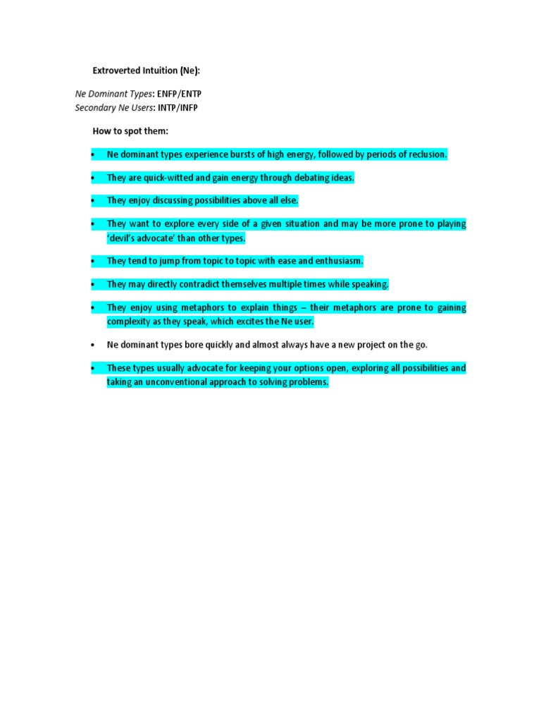 Understanding Personality Types | PDF | Extraversion And Introversion ...