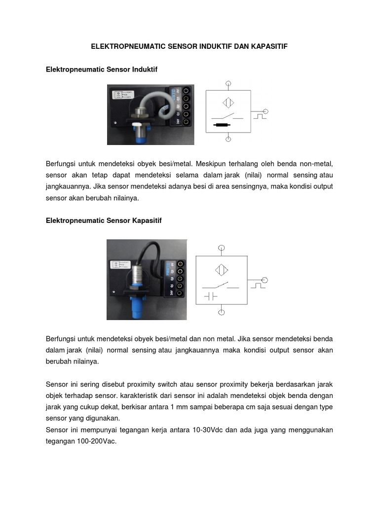 Elektropneumatic Sensor Induktif Dan Kapasitif | PDF