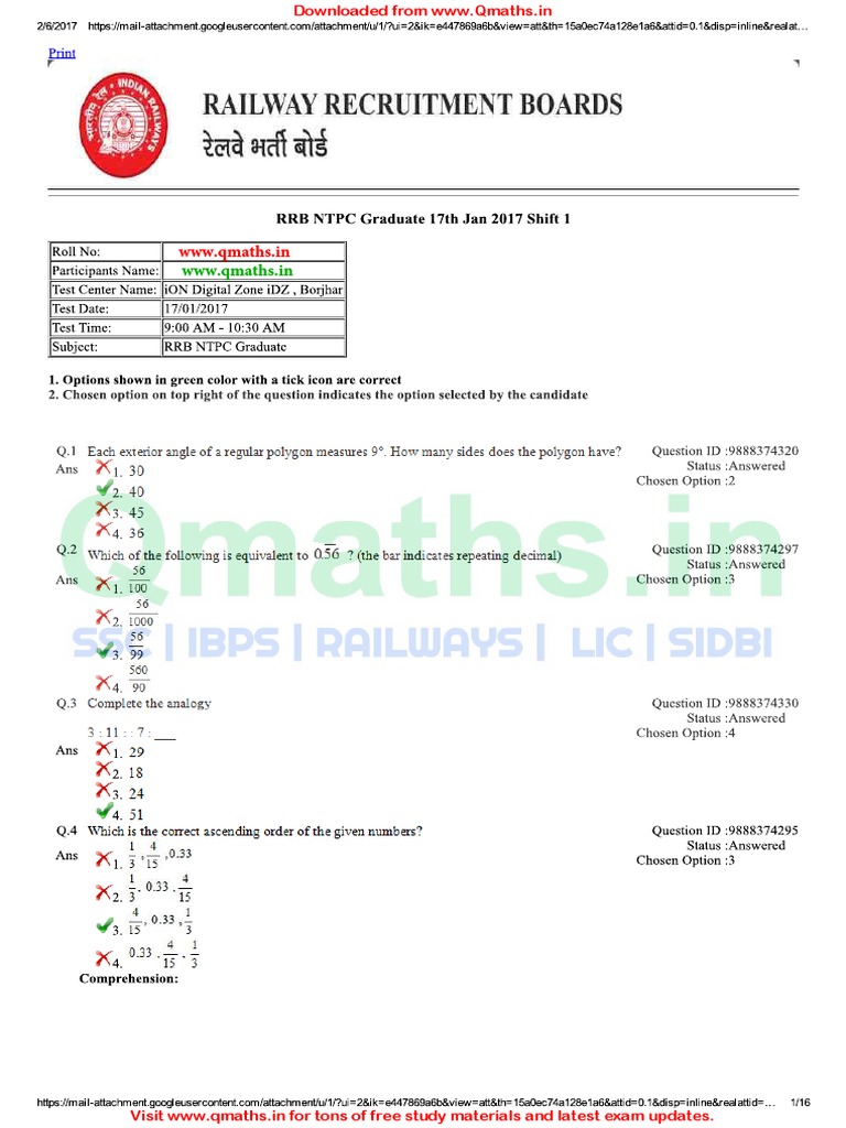 WWW Qmaths in | PDF