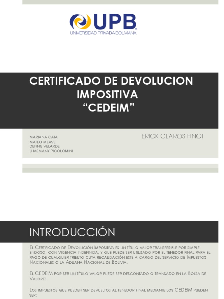 CEDEIM - Presentacion PDF | PDF | Arancel | Impuestos