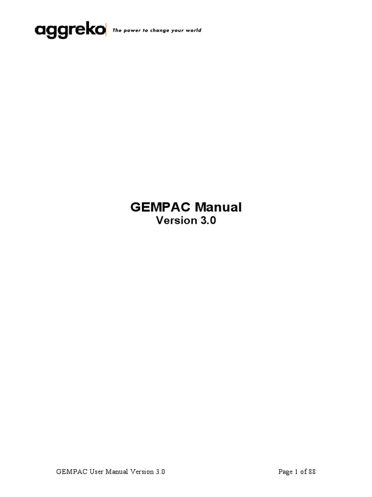 GEMPAC User Manual Version 3 PDF | PDF | Mains Electricity | Relay