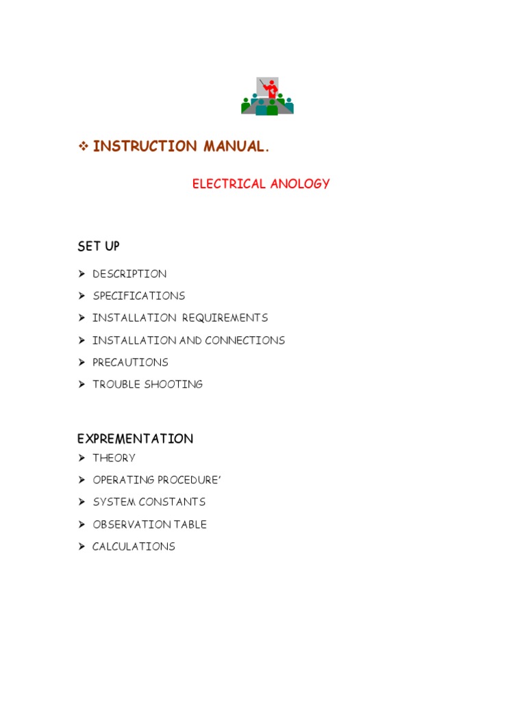 Instruction Manual.: Set Up | PDF | Science & Mathematics | Technology ...
