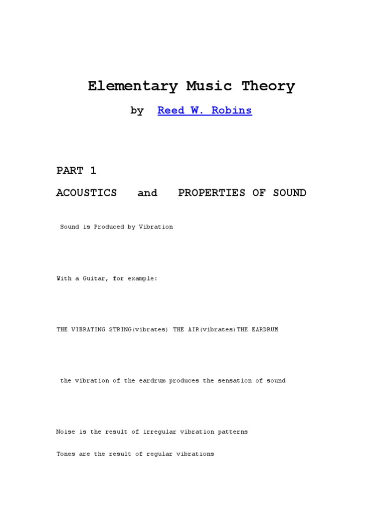Elementary Music Theory Fundamentals | PDF | Pitch (Music) | Synthesizer