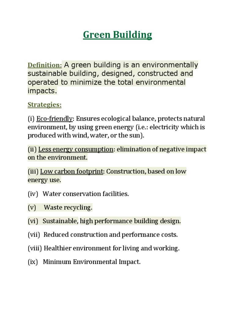 Green Building | PDF | Green Building | Environmental Social Science
