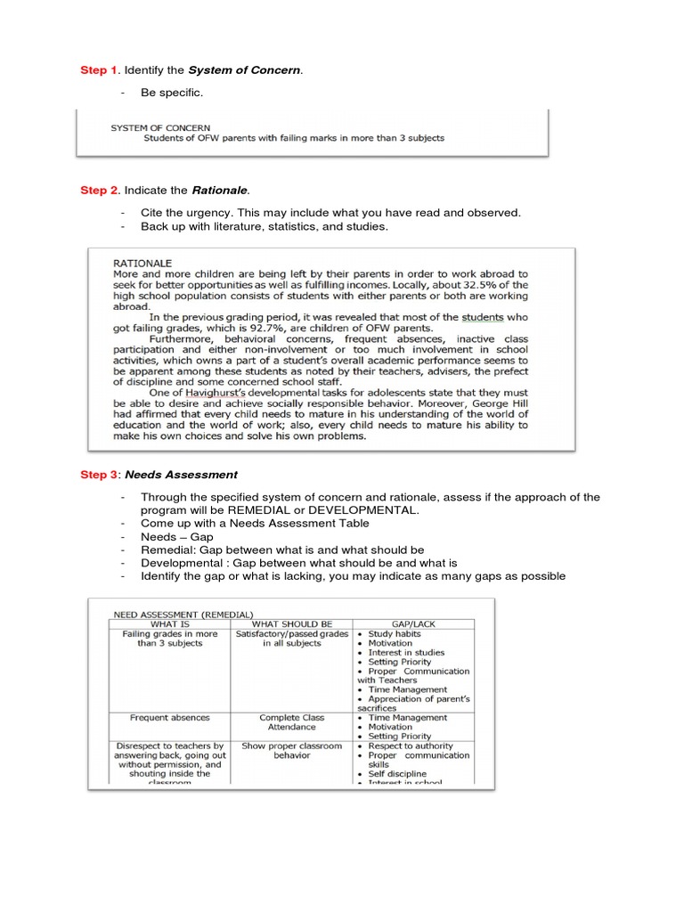 Program Development | PDF | Needs Assessment | Goal