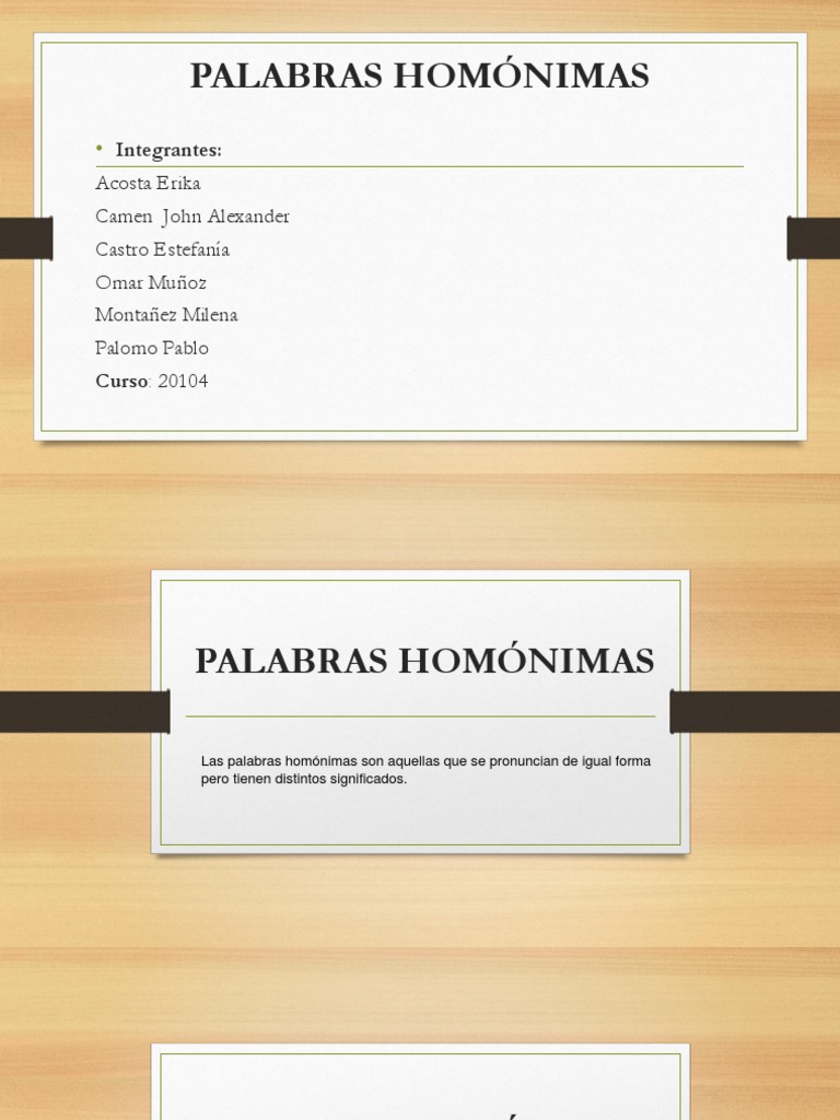 Palabras con múltiples significados: Un análisis de las palabras ...