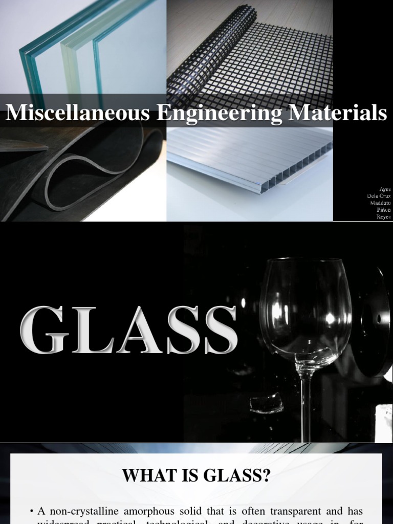 Overview of Glass Materials and Types | PDF | Glasses | Natural Rubber