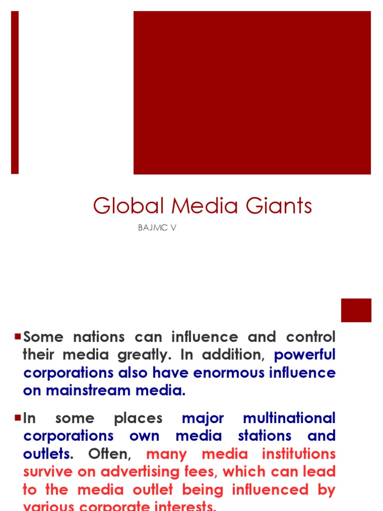 Global Media Giants: Bajmc V | PDF | The Walt Disney Company | Espn