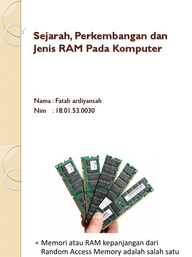 Sejarah, Perkembangan Dan Jenis RAM Pada Komputer | PDF