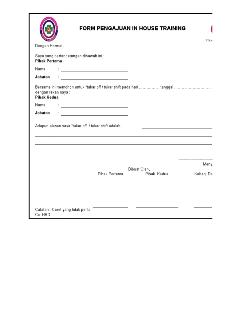 Form Tukar Libur | PDF | Karier & Perkembangan