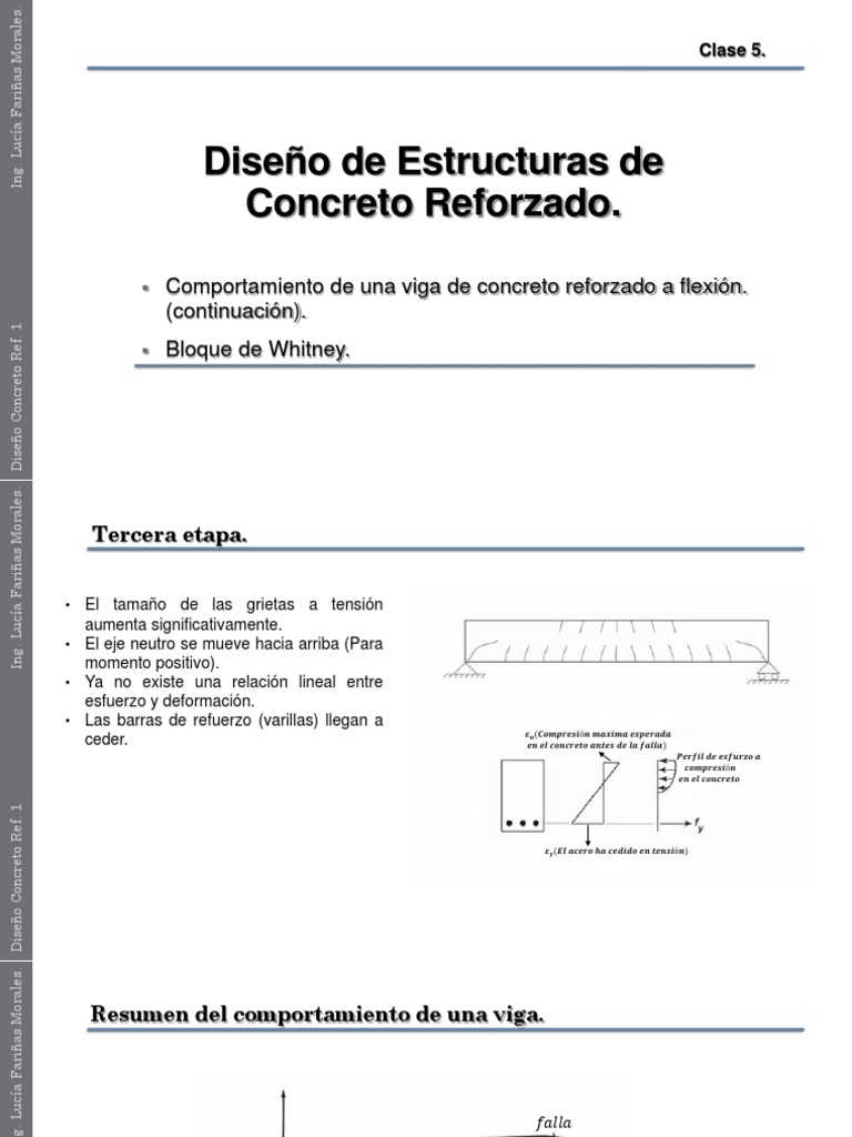 Diseño de Estructuras de Concreto Reforzado Clase 5 PDF | PDF | Doblar | Hormigón