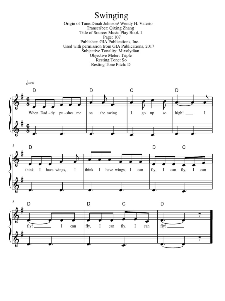 Swinging: D D C D | PDF