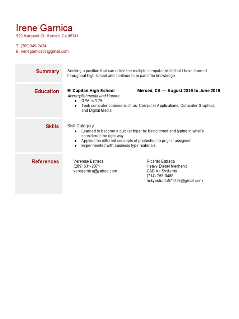 Resume 2019 | PDF