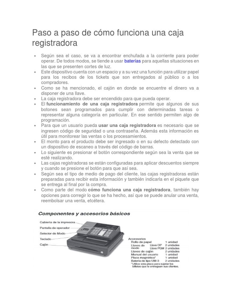 Paso A Paso de Cómo Funciona Una Caja Registradora | PDF | Tecnología digital | Informática