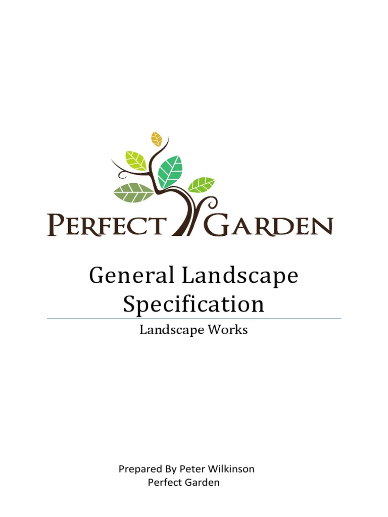 18 0081 General Landscape Specification | PDF | Topsoil | Sowing