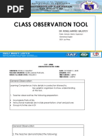 Classroom Observation Tool (COT) | PDF | Curriculum | Learning
