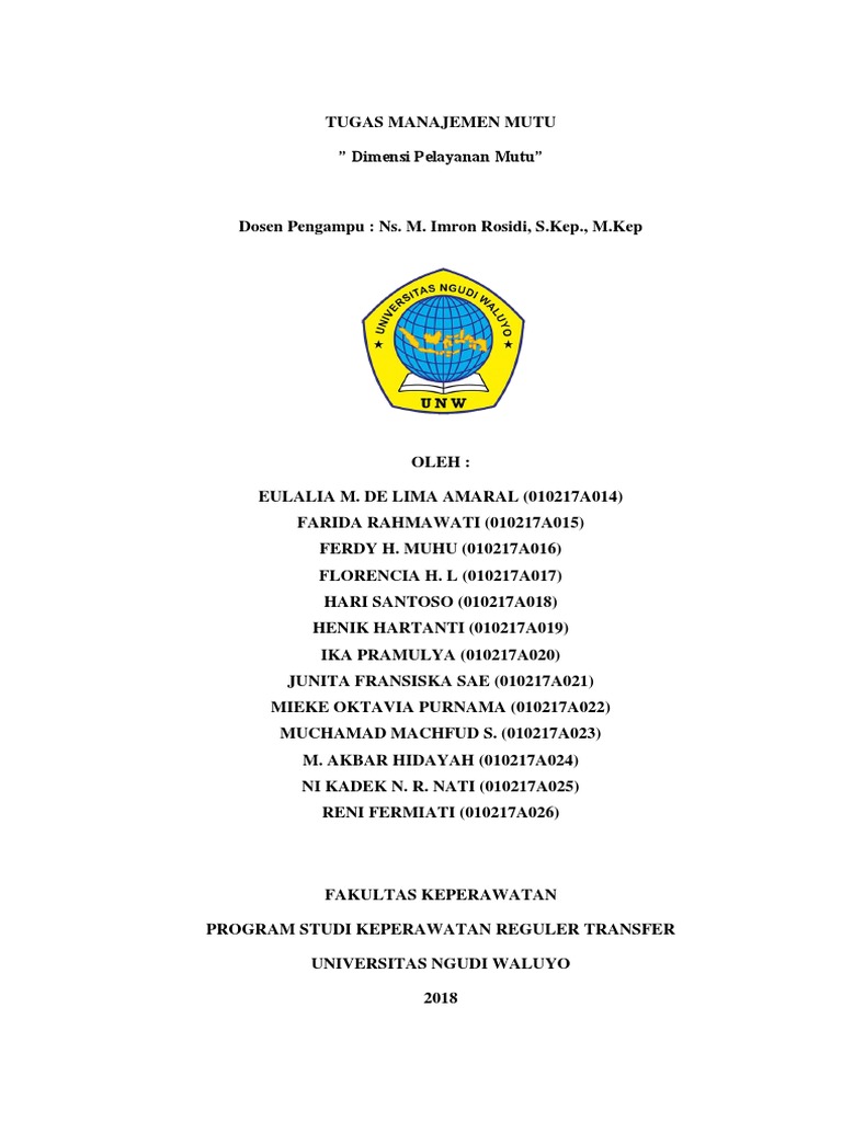 Dimensi Mutu Pelayanan Kesehatan | PDF