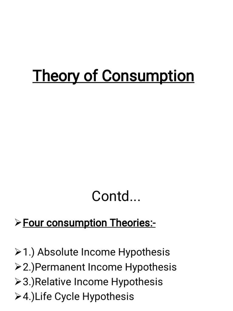 Theory of Consumption Function PDF | PDF | Economic Theories | Income