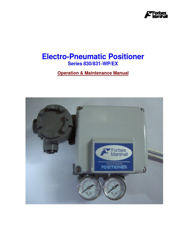 Arca Valve Manual - 830 POSITIONER | PDF | Valve | Actuator