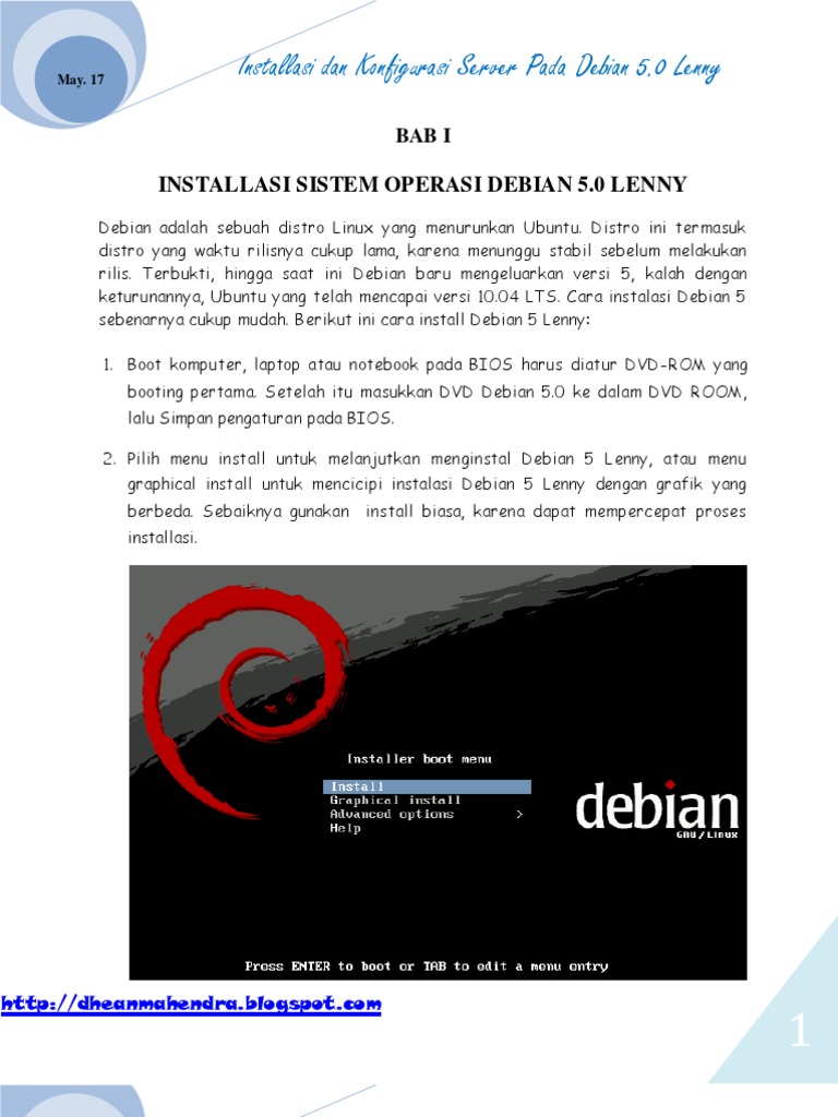 Installasi Dan Membangun Server Menggunakan Linux Debian 5 | PDF
