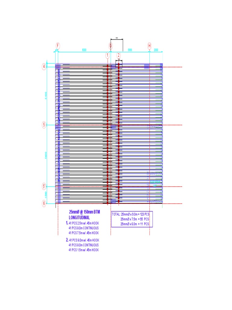 Cutting List of Rebar | PDF