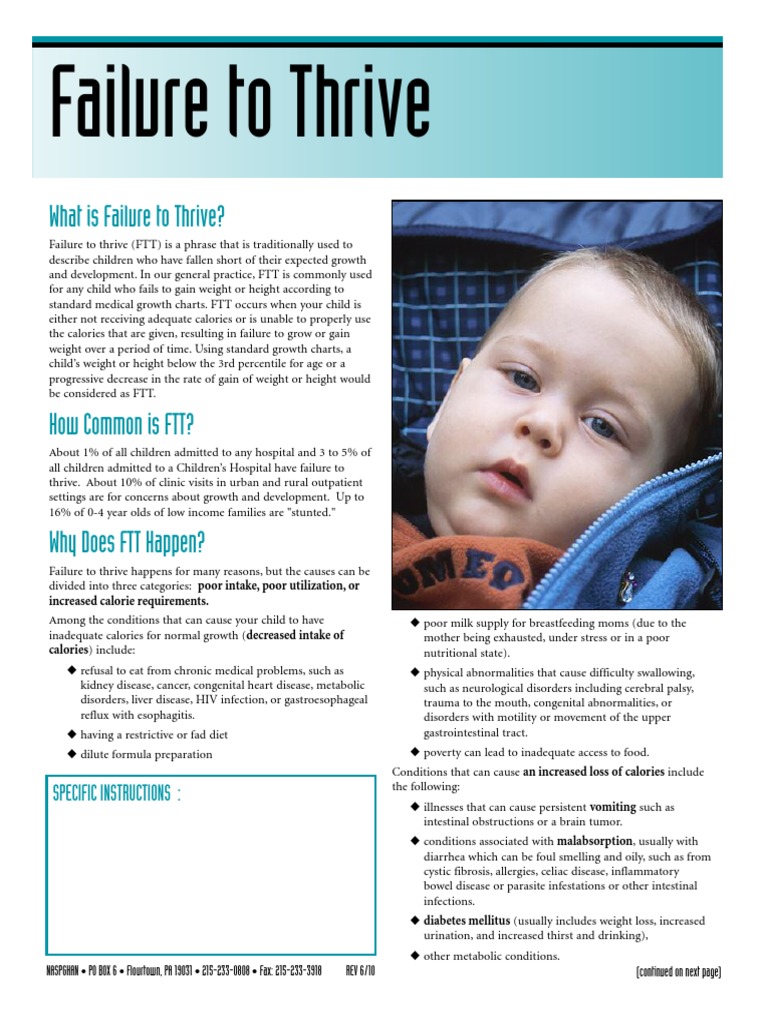 Failure To Thrive | Download Free PDF | Health Care | Epidemiology
