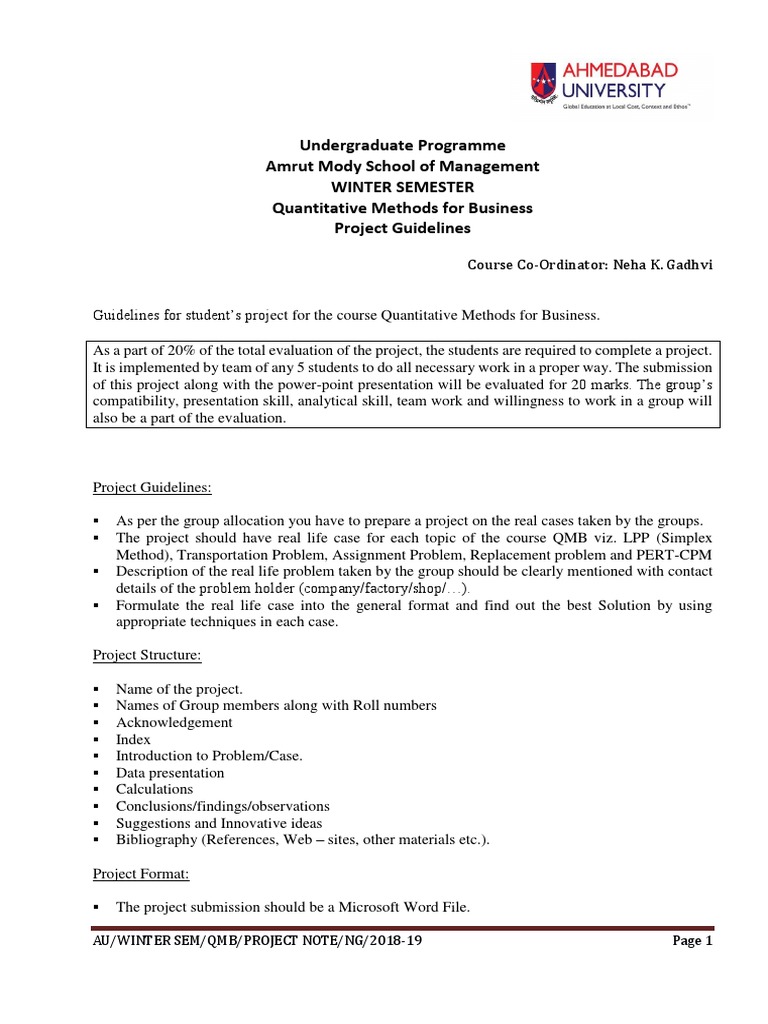 QMB Project Details | PDF | Computing | Business