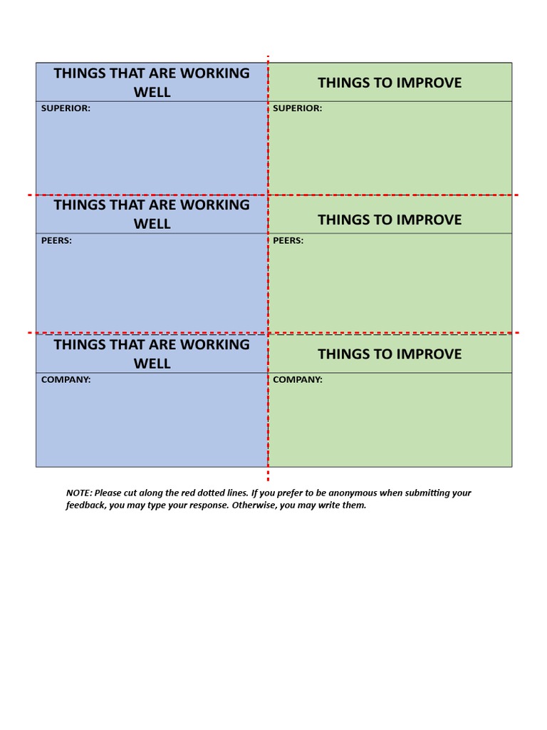 Feedback Form Template | PDF