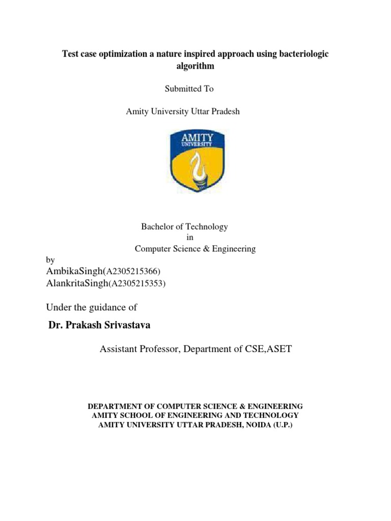 Test Case Optimization A Nature Inspired Approach Using Bacteriologic ...