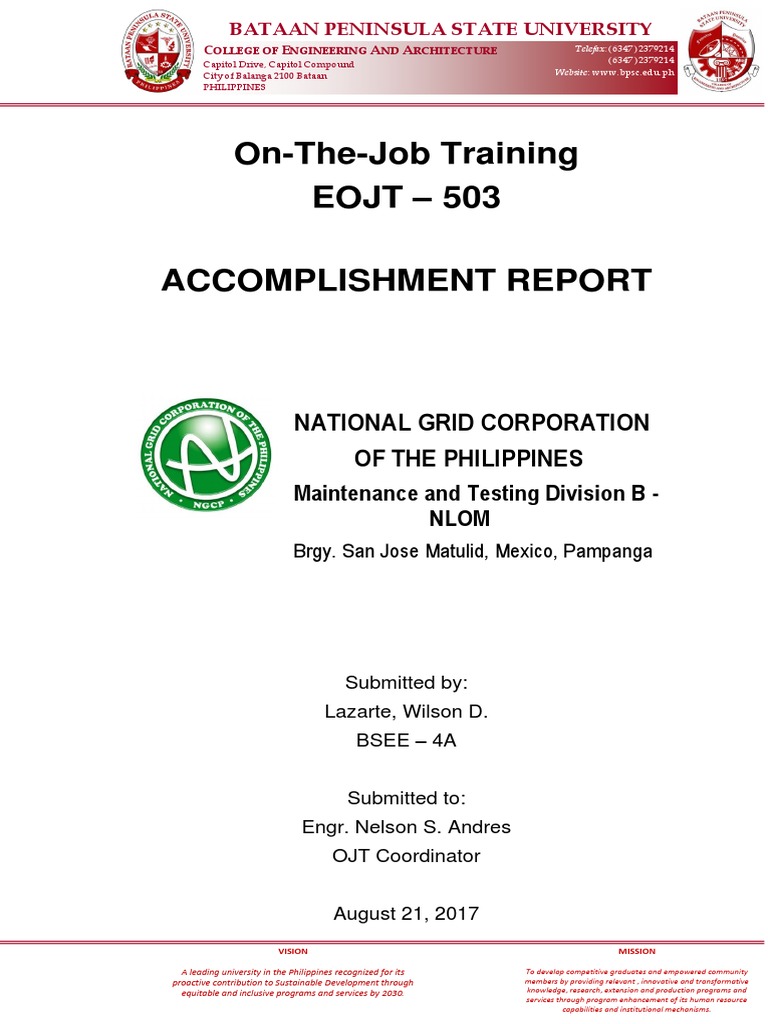 bpsu header footer.docx | Sustainable Development | Electrical Substation