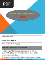 Grade 8 Science Lesson on Work | PDF | Force | Learning