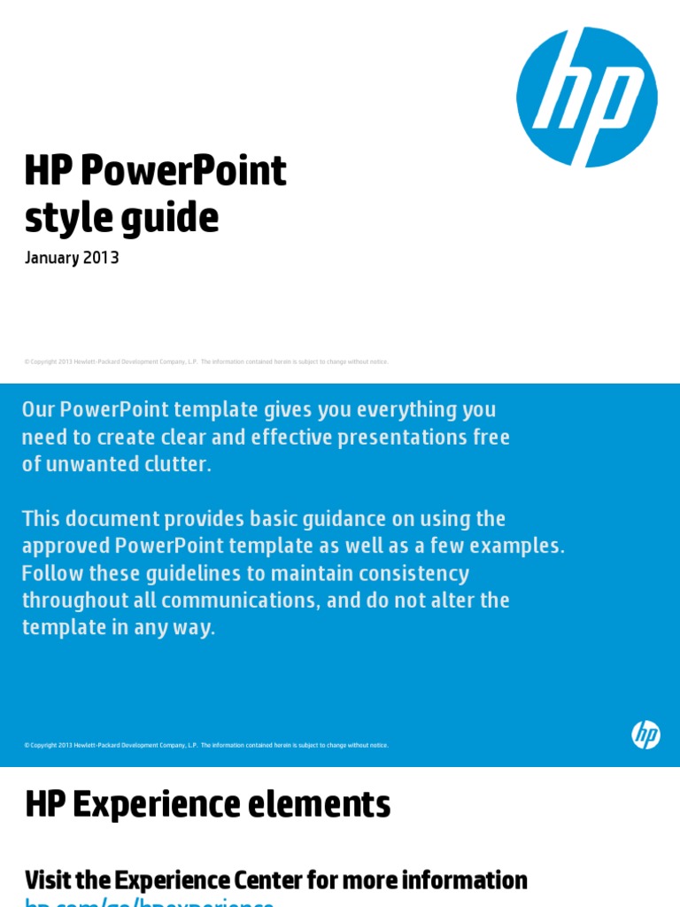 HP PPT Guidelines | PDF | Typefaces | Hewlett Packard