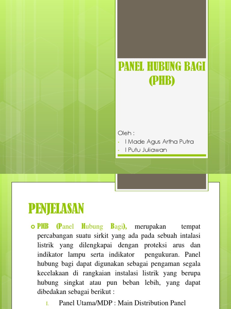 Cara Kerja dan Fungsi Panel Hubung Bagi (PHB) | PDF