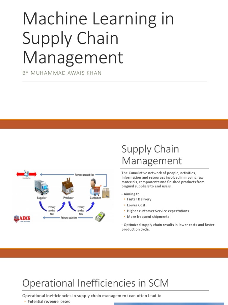 Machine Learning in Supply Chain Management: by Muhammad Awais Khan ...