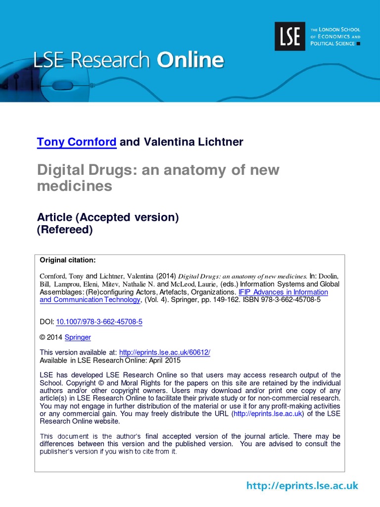 Digital Drugs An Anatomy of New Medicines PDF | PDF | Personalized ...