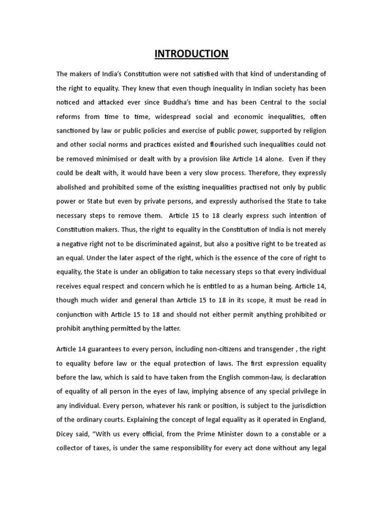 Right To Equality | PDF | European Convention On Human Rights | Equal ...