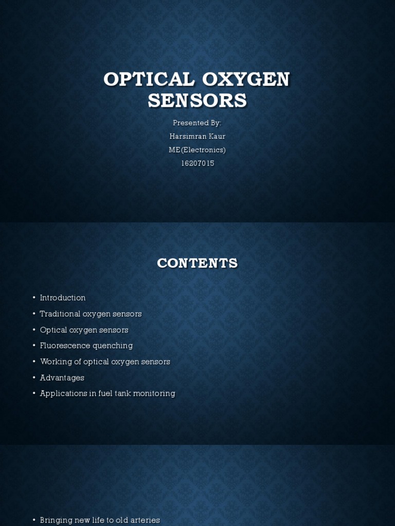Op Oxygen Sensors | PDF | Fluorescence | Oxygen