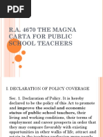RA 4670: Teacher Benefits & Rights | PDF | Retirement | Teachers