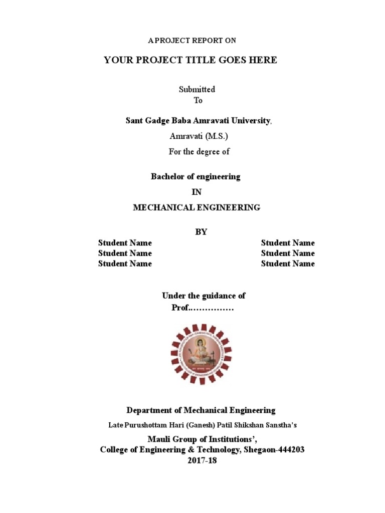 Your Project Title Goes Here: Submitted To | PDF | Academic Degree ...