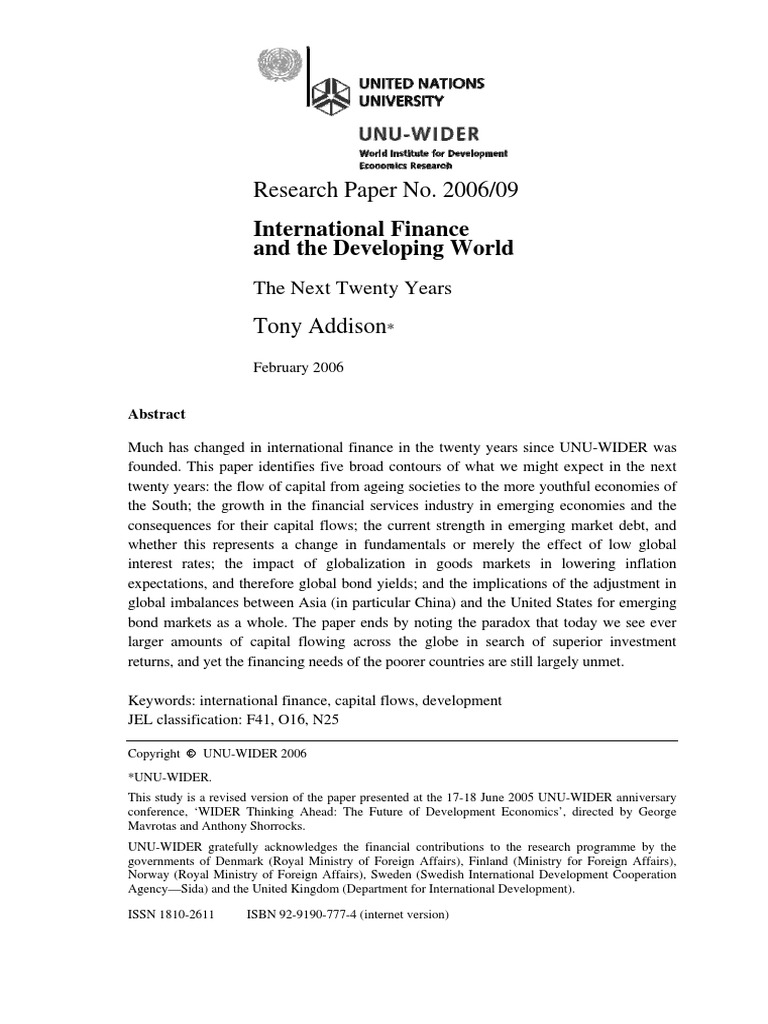 Research Paper For International Finance | PDF | Financial Markets ...