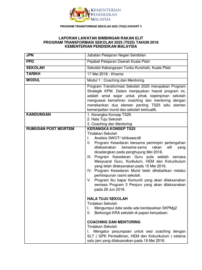 Laporan ts25 JPN | PDF