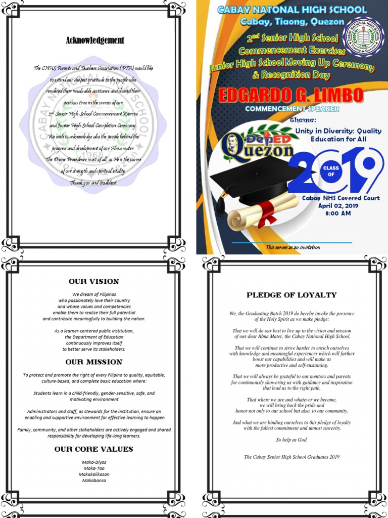 2ND Commencement Exercises Edit | PDF | Behavior Modification