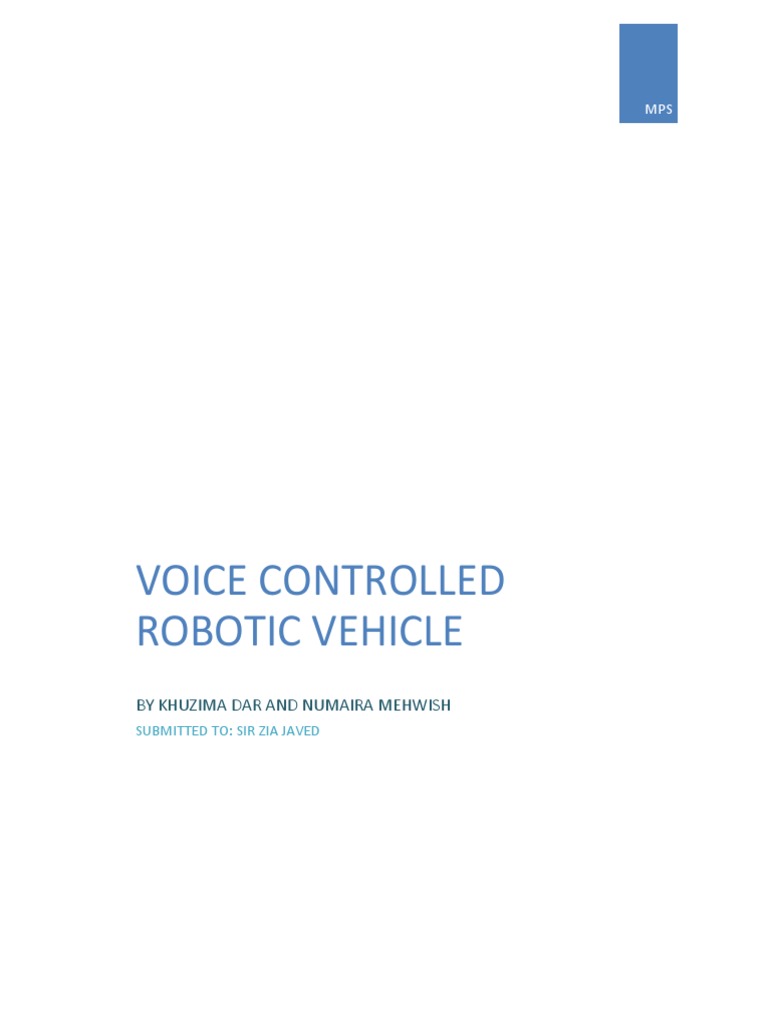 Voice Controlled Robotic Vehicle | PDF | Bluetooth | Robot