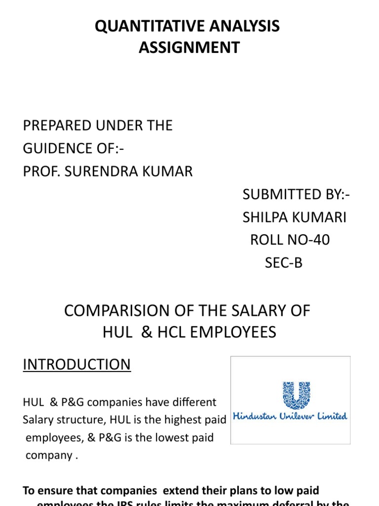 Quantitative Analysis Assignment | PDF