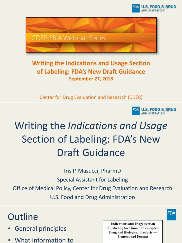 FDA Guidance on Indications and Usage | PDF | Food And Drug ...
