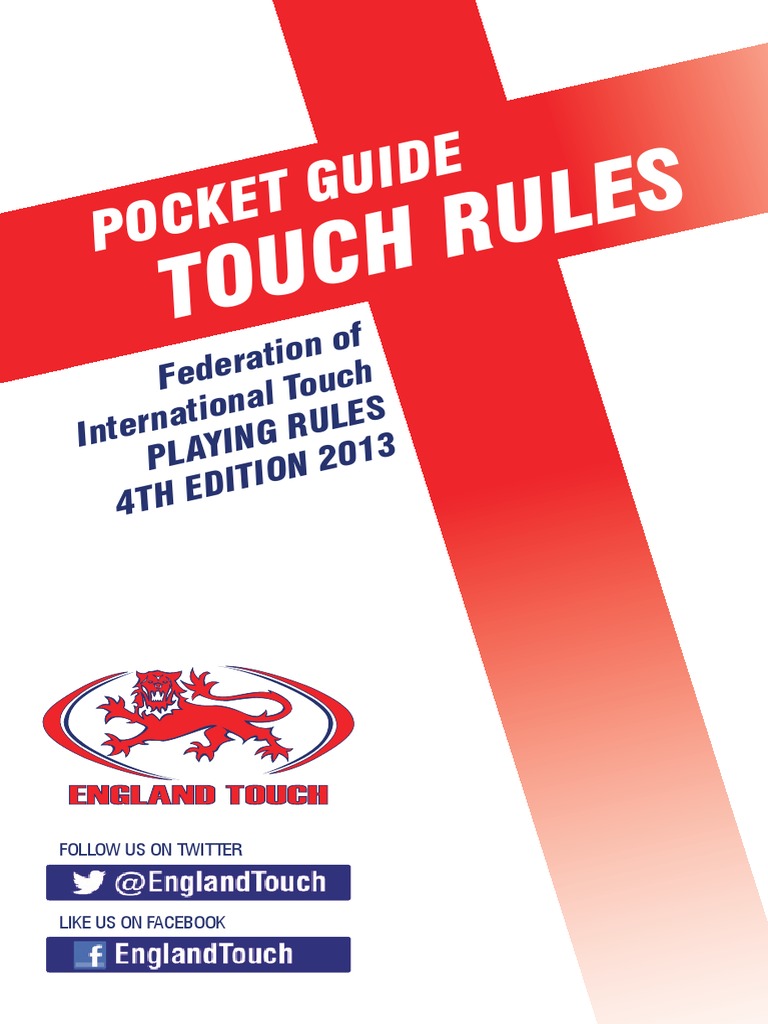 Referees Pocket Guide Touch Rules | PDF | Touchdown | Rules