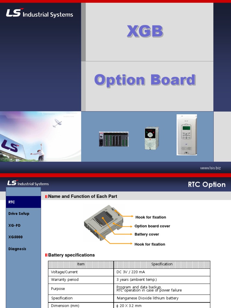 XGB Option Board | PDF | Input/Output | Usb