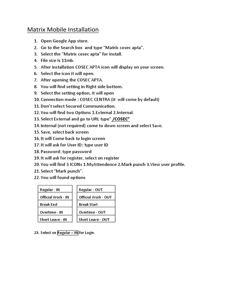 Matrix Mobile Installation | PDF | Icon (Computing) | User (Computing)
