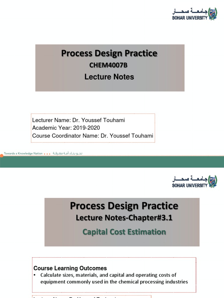 Chapter 3 1 Capital Cost Estimation Pdf Pdf Chemical Engineering